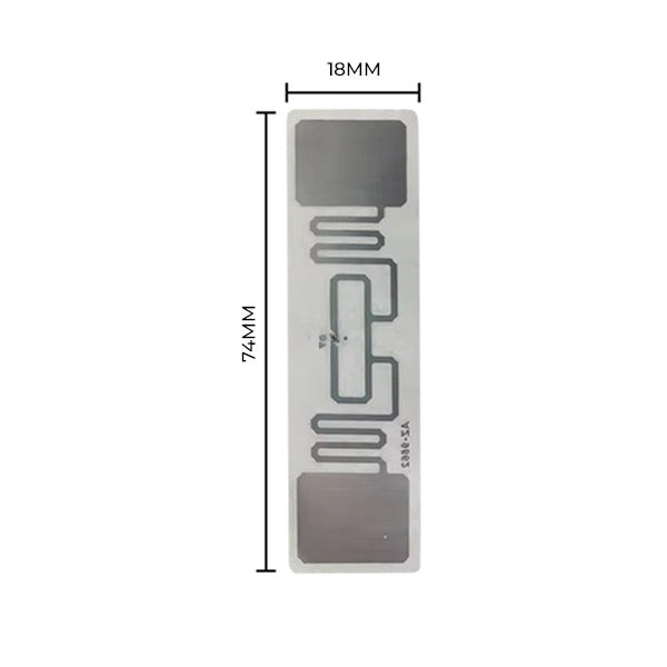 RFID UHF Paper Label Tag | Read Range up to 18M | Size 74×18 mm – SRK ...
