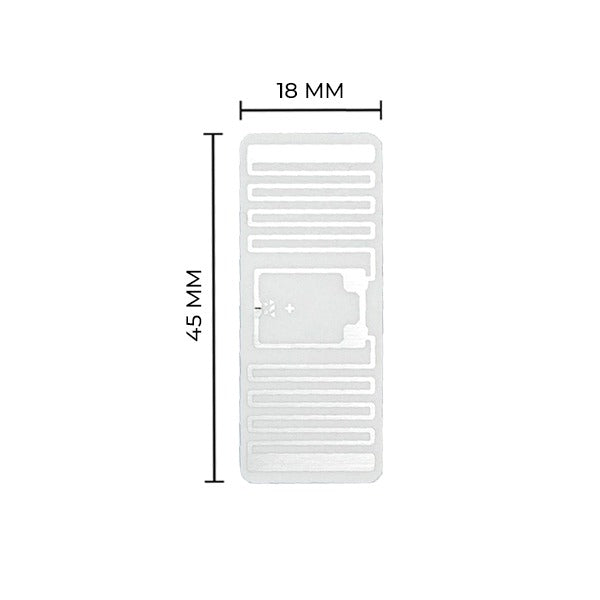 RFID UHF Printable Paper Label | Read range 11M |Size 45mmx18 mm- For ...